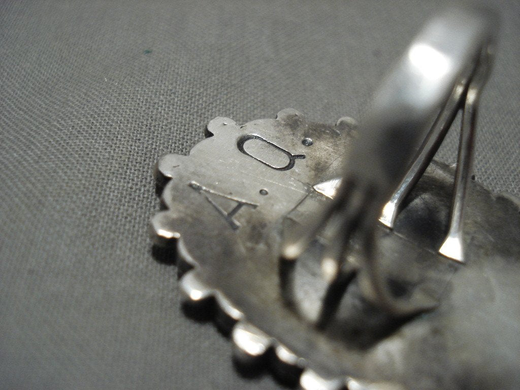 Important Vintage Zuni Alice Quam Turquoise Native American Jewelry Si ...