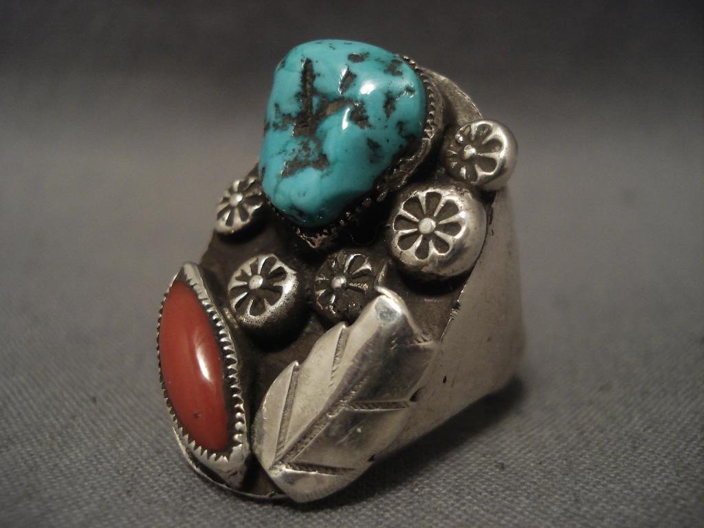 Important Vintage Zuni Dan Simplicio Turquoise Coral Native American J ...