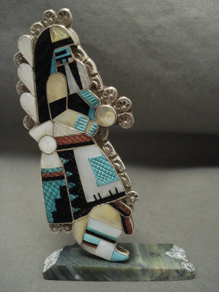 Important Zuni Turquoise Kachina Dancer Pendant Pin Statue – Nativo Arts