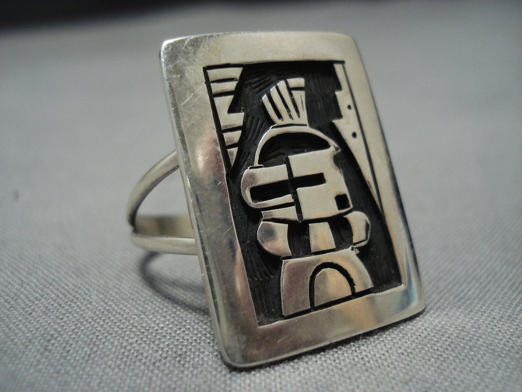 Impressive Vintage Hopi Kachina Sterling Silver Native American Jewelr ...