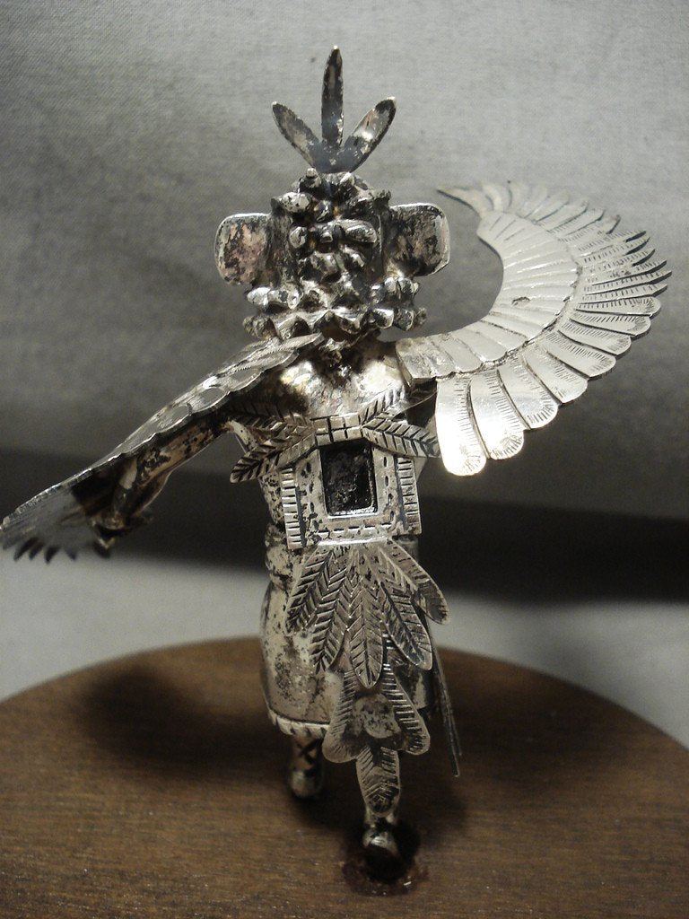 Incredibly Rare Important Vintage Hopi 'Watson Honanie' Sterling Nativ ...
