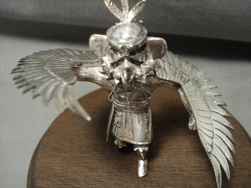 Incredibly Rare Important Vintage Hopi 'Watson Honanie' Sterling Nativ ...