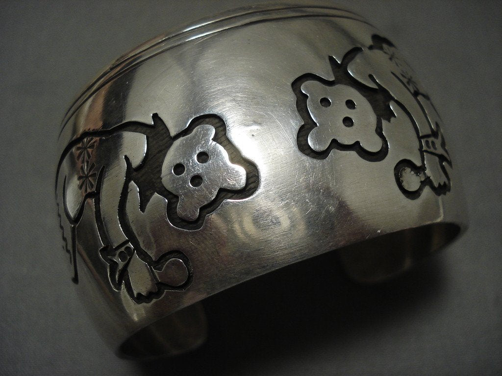 Mudhead Dancing Kachian Wide Vintage Navajo Native American Jewelry Si ...