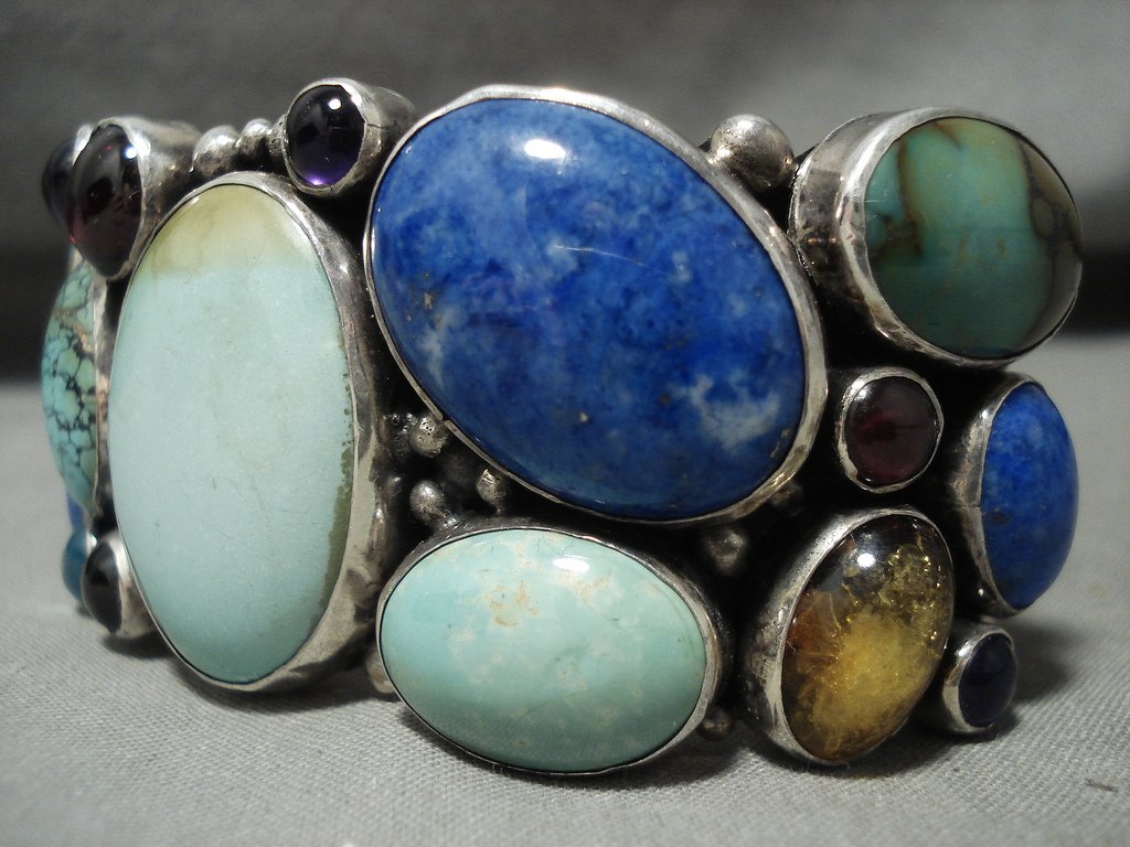 Museum Vintage **ancient Tree Sap And Turquoise** Native American Jewe ...