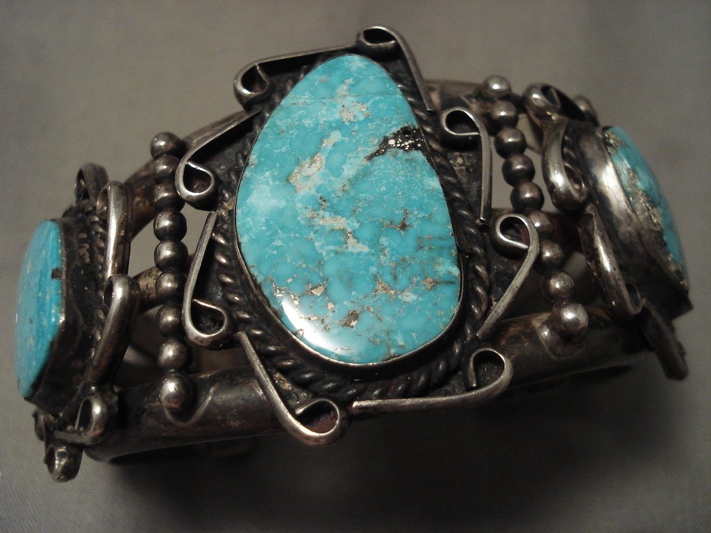 Museum Vintage Navajo Bird's Eye Kingman Turquoise Native American Jew ...