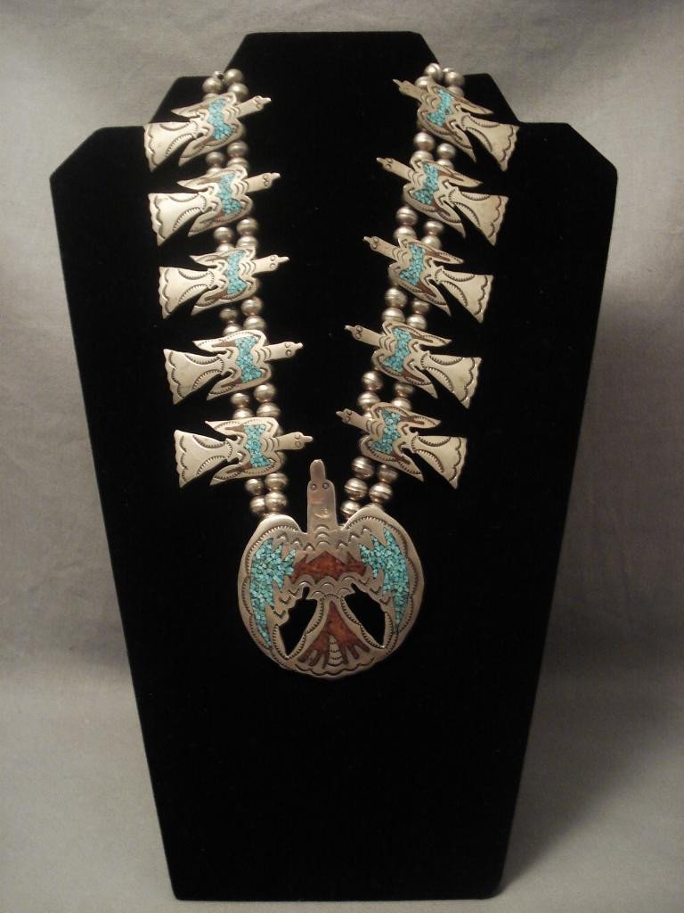 Museum Vintage Navajo Early Singer Family Waterbird Native American Je ...