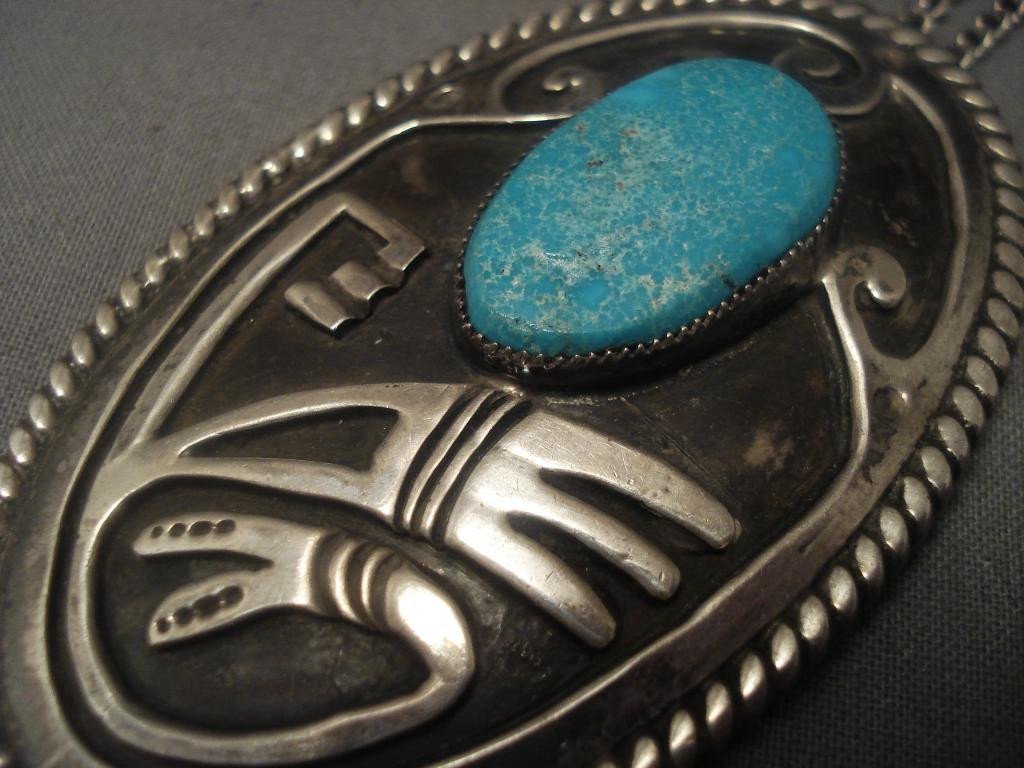 Museum Vintage Navajo Geometric Easter Blue Turquoise Native American ...