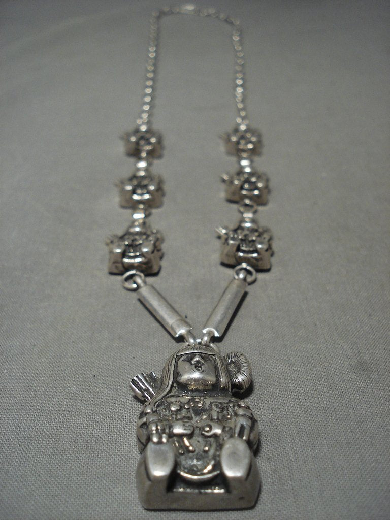 Museum Vintage Navajo 'Heavy Storyteller' Sterling Native American Jew ...