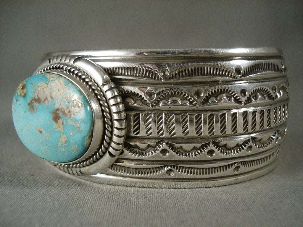 Museum Vintage Navajo Persian Turquoise Native American Jewelry Silver ...