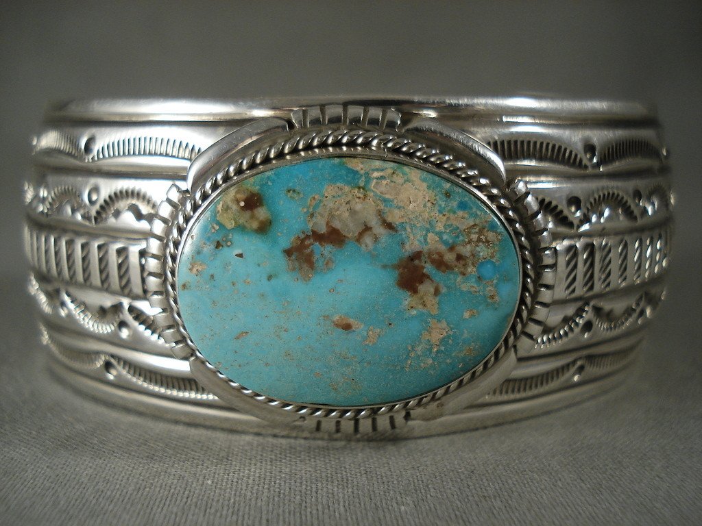 Museum Vintage Navajo Persian Turquoise Native American Jewelry Silver ...