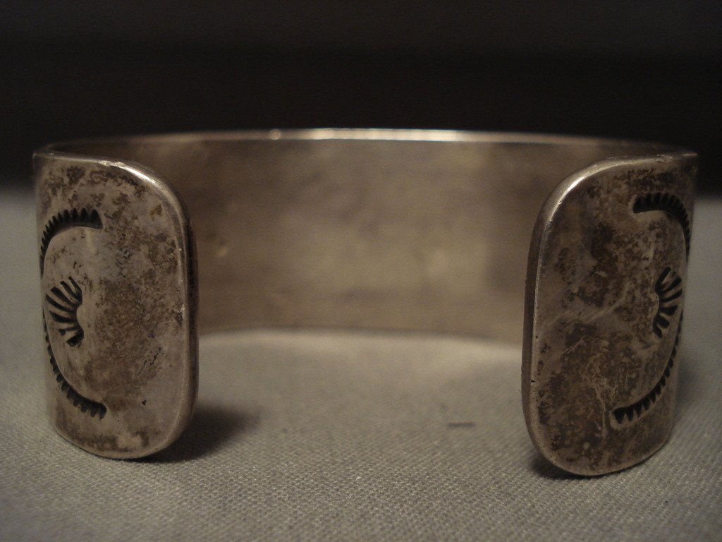 Mystical Vintage Navajo 'Turquoise Brick' Native American Jewelry Silv ...
