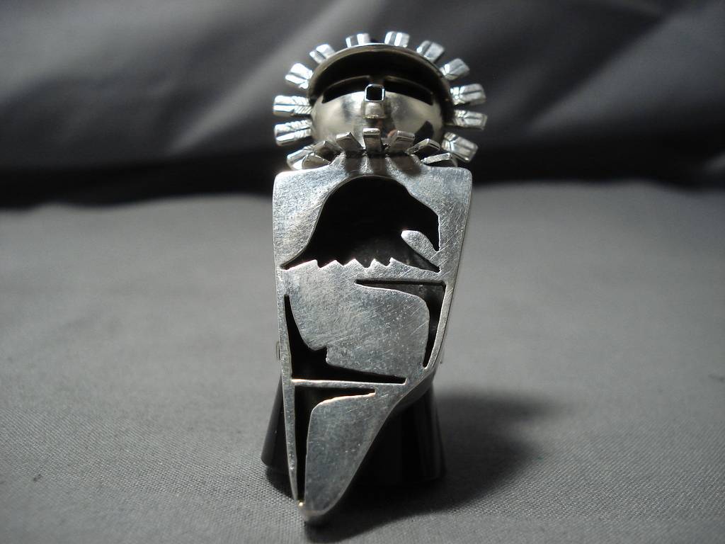 Native American Giant Sterling Silver Kachina Stamped Sterling Detaile ...