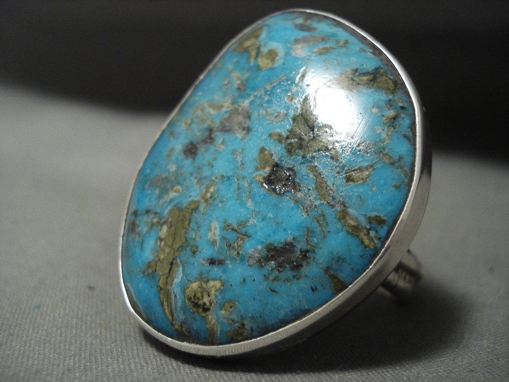 One Of The Biggest And Best Vintage Adam Fierro Turquoise Native Ameri ...