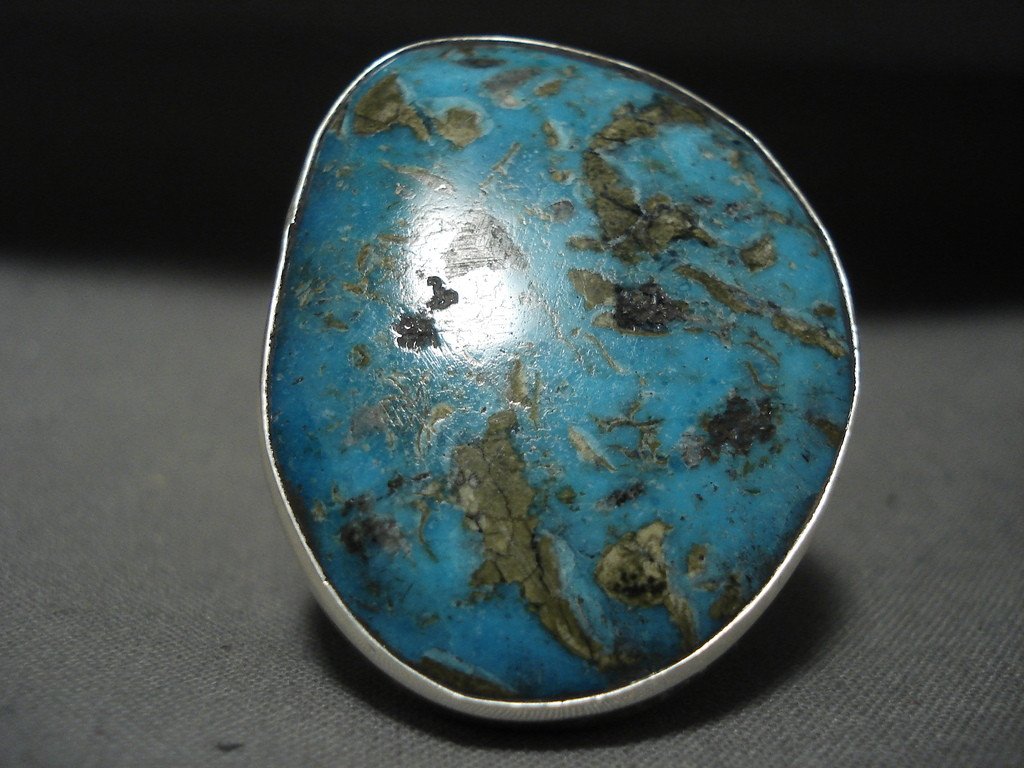 One Of The Biggest And Best Vintage Adam Fierro Turquoise Native Ameri ...