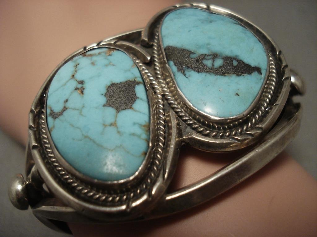 One Of The Largest Vintage Navajo Robin Egg Turquoise Native American ...