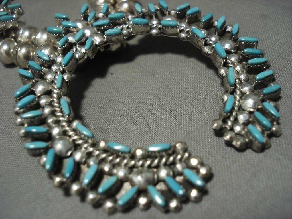 One Of The Most Intricate Vintage Zuni Turquoise Native American Jewel ...