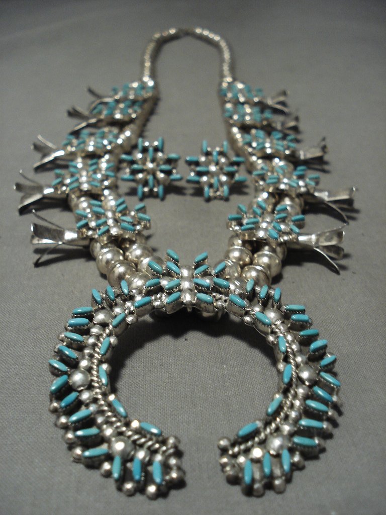 One Of The Most Intricate Vintage Zuni Turquoise Native American Jewel ...