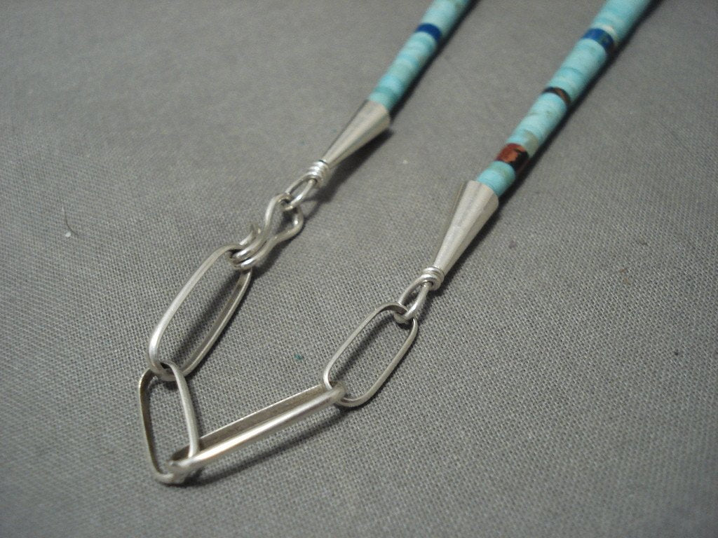One Of The Most Unique Ever Vintage Navajo Turquoise Agate Native Amer ...