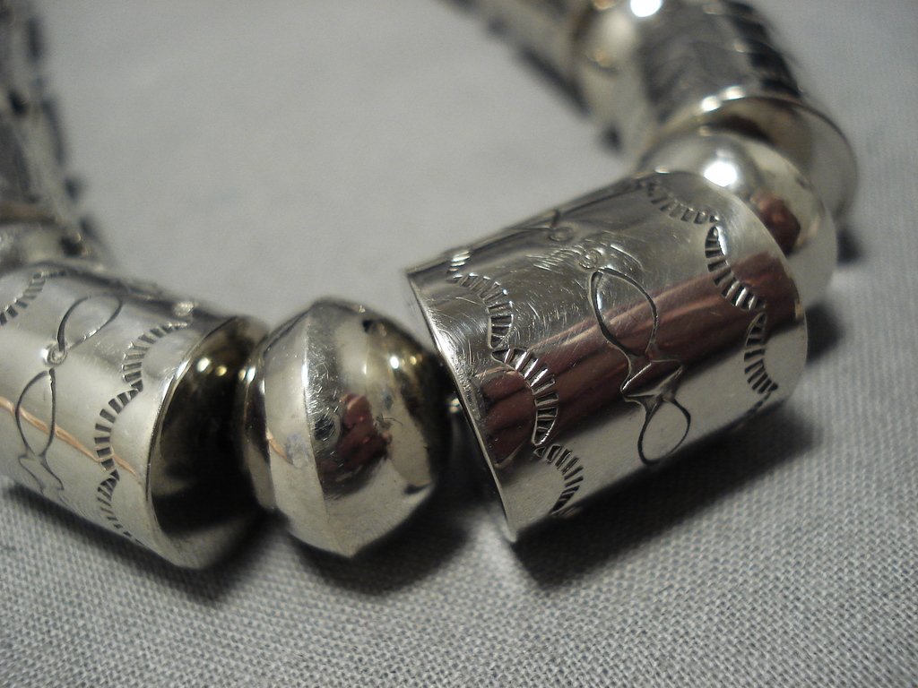 Opulent Jeff Castillo Vintage Native American Navajo Sterling Silver D ...