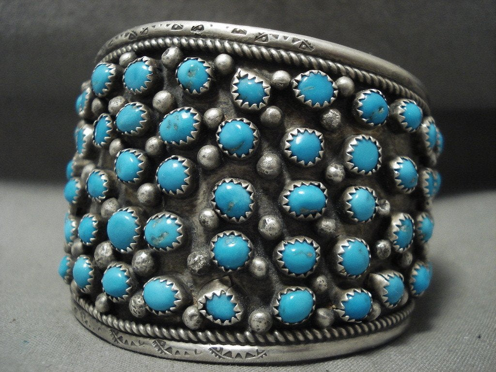 Opulent 'Snake Eyes Turquoise' Vintage Navajo Native American Jewelry ...