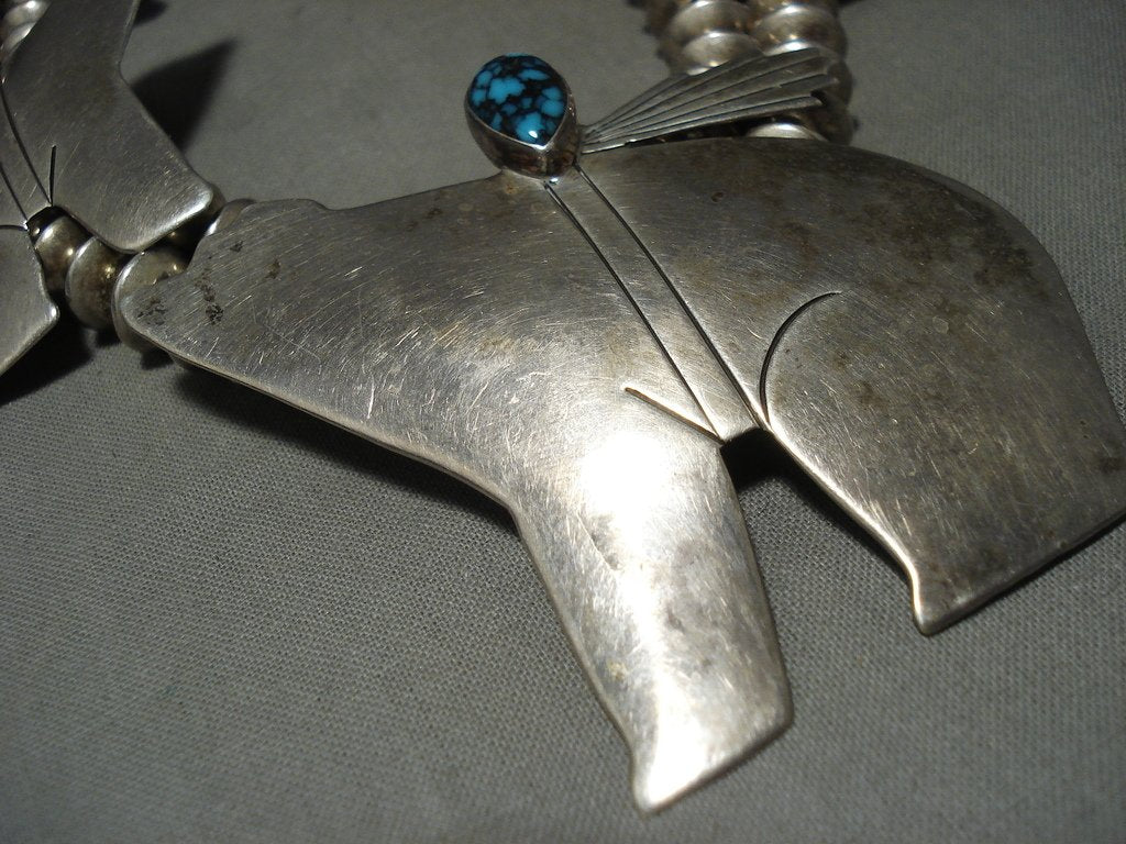 Quality Unique Vintage Lander Blue Turquoise Native American Jewelry S ...