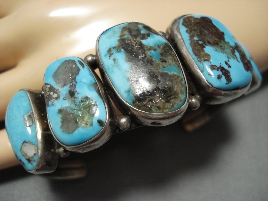 Rare!! Bisbee Turquoise Vintage Navajo Native American Jewelry jewelry ...
