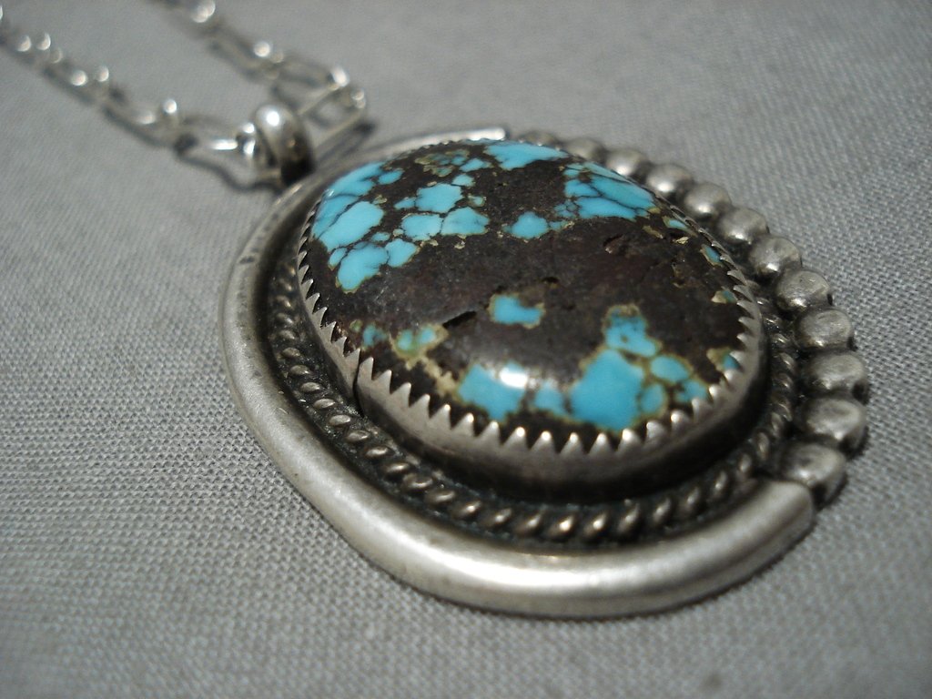 Rare Bisbee Turquoise Vintage Navajo Sterling Silver Native American N ...