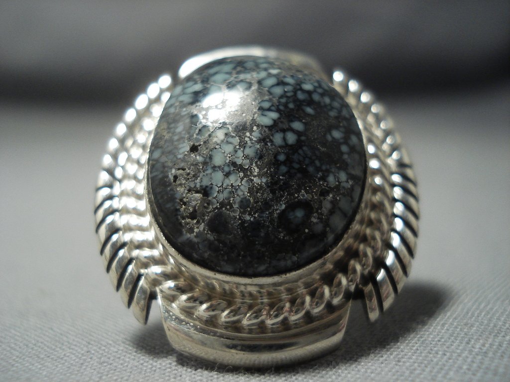 Rare Kee Family Vintage Navajo Lander Blue Turquoise Sterling Native A ...