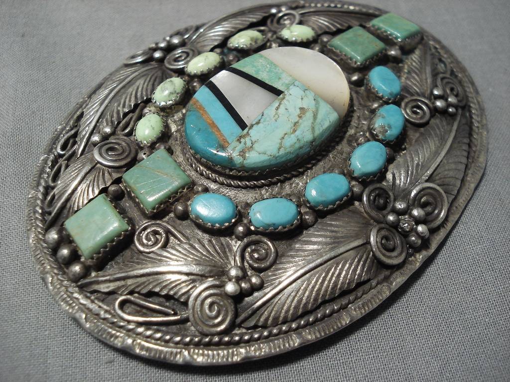 Rare Vintage Native American Navajo Turquoise John Mike Sterling Silve ...