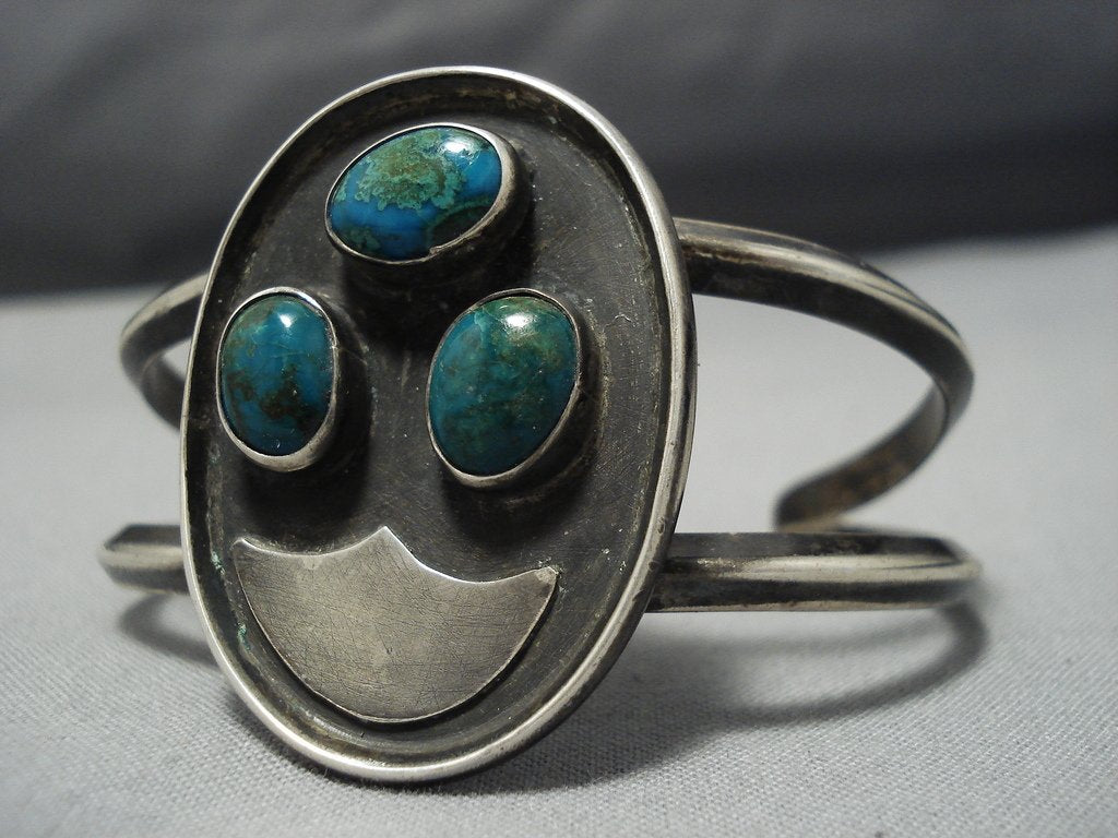 Unique!! Vintage Native American Jewelry Navajo Turquoise Sterling Sil ...