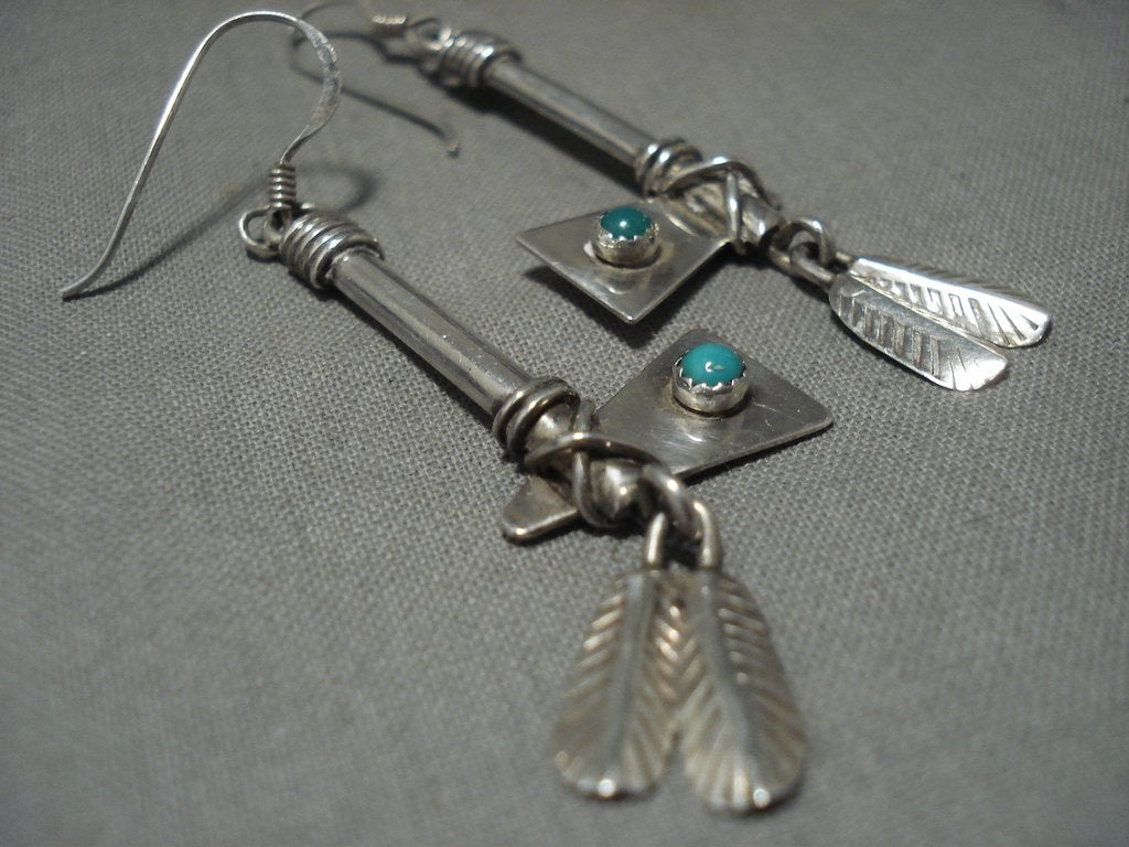 Unique!! Vintage Navajo Tomahawk Snake Eyes Turquoise Native American ...