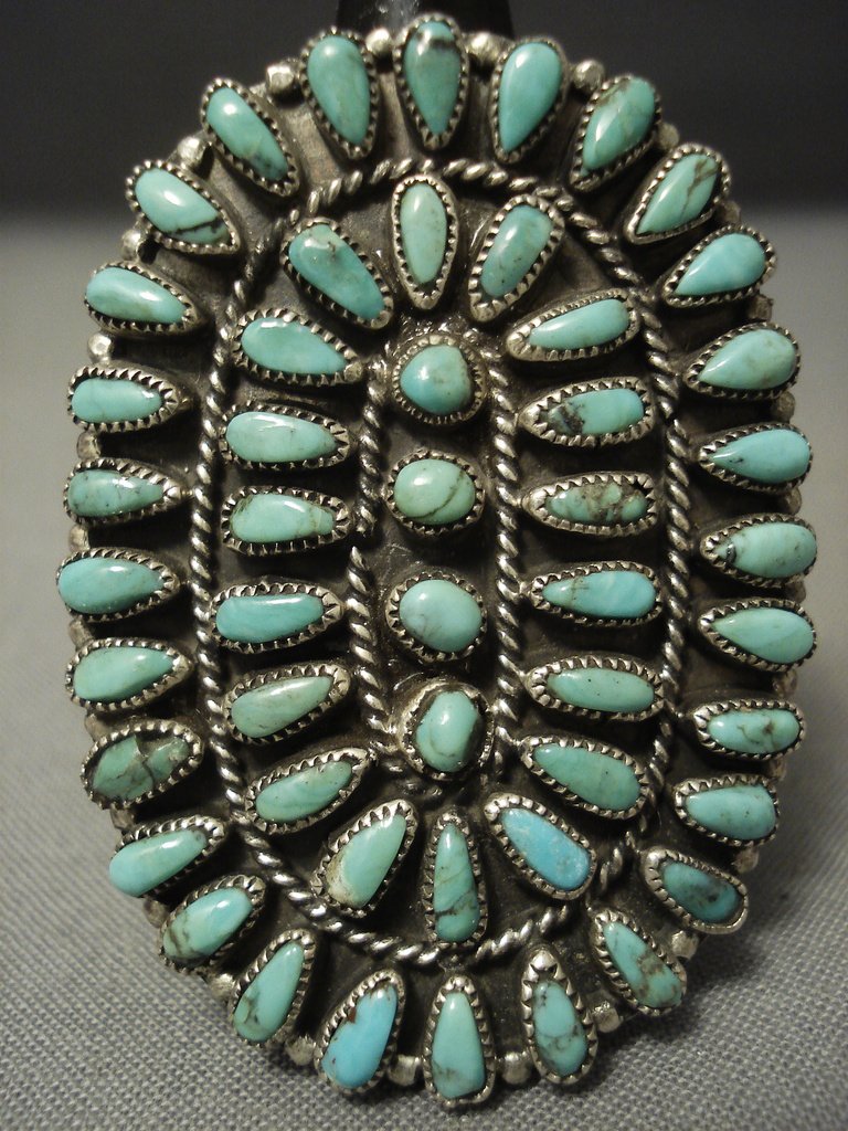 Very Important! Towering Vintage Navajo Victor Moses Begay Sterling Na ...