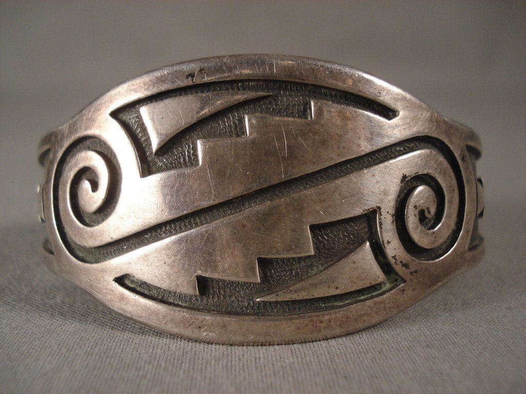 Very Old Early Vintage Hopi Native American Jewelry Silver Bracelet ...