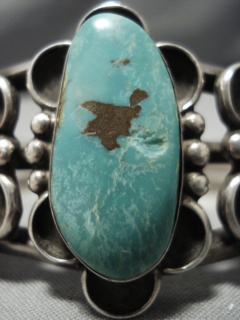 Very Rare Vintage Native American Navajo Hachita Turquoise Sterling Si ...