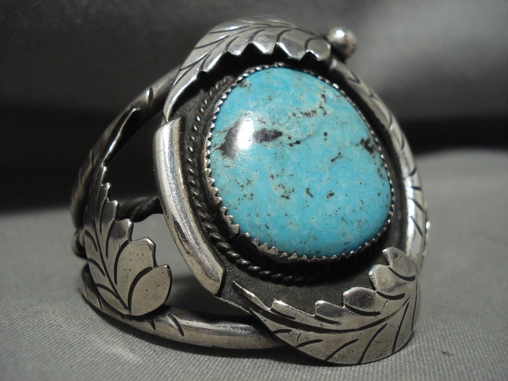 Very Rare Vintage Navajo Blue Diamond Turquoise Native American Jewelr ...