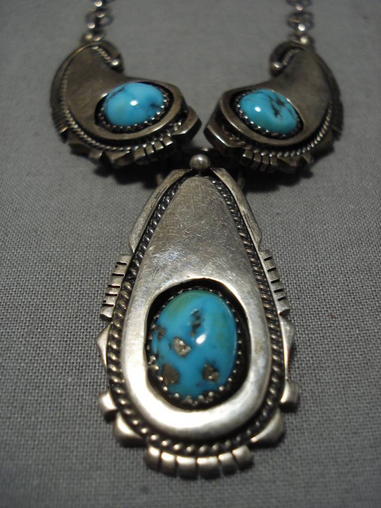 Wonderful Vintage Navajo Harold Yazzie Sterling Silver Native American ...